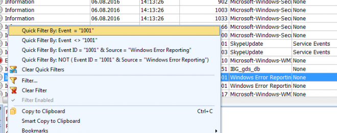 Filtering all the way | Event Log Explorer blog